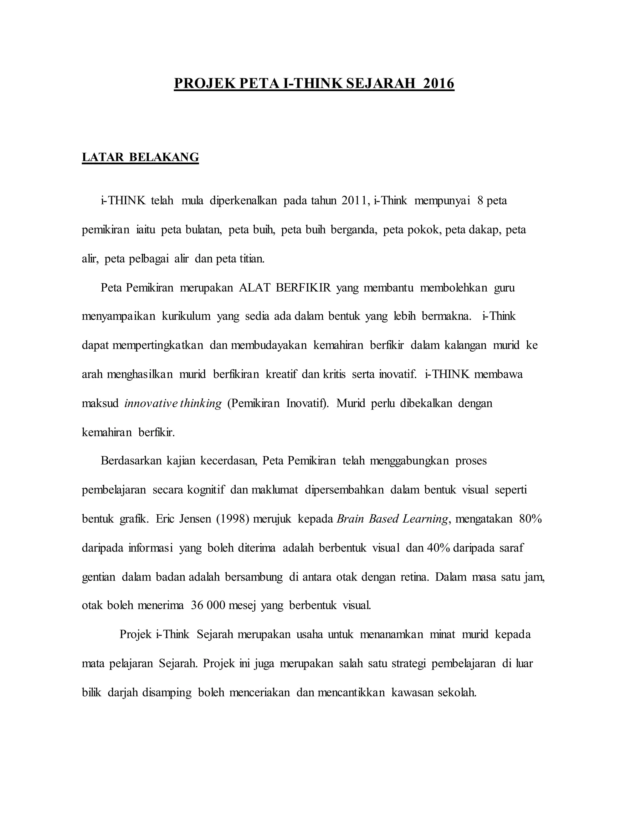 Projek peta i think 2016 | DOC