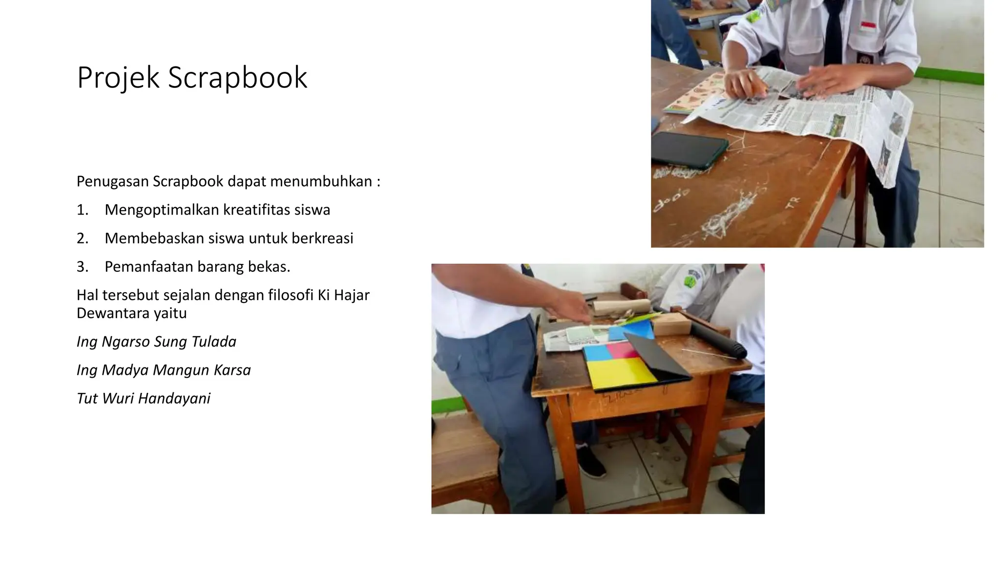 Projek Scrapbook yang di buat di sekolah | PPT