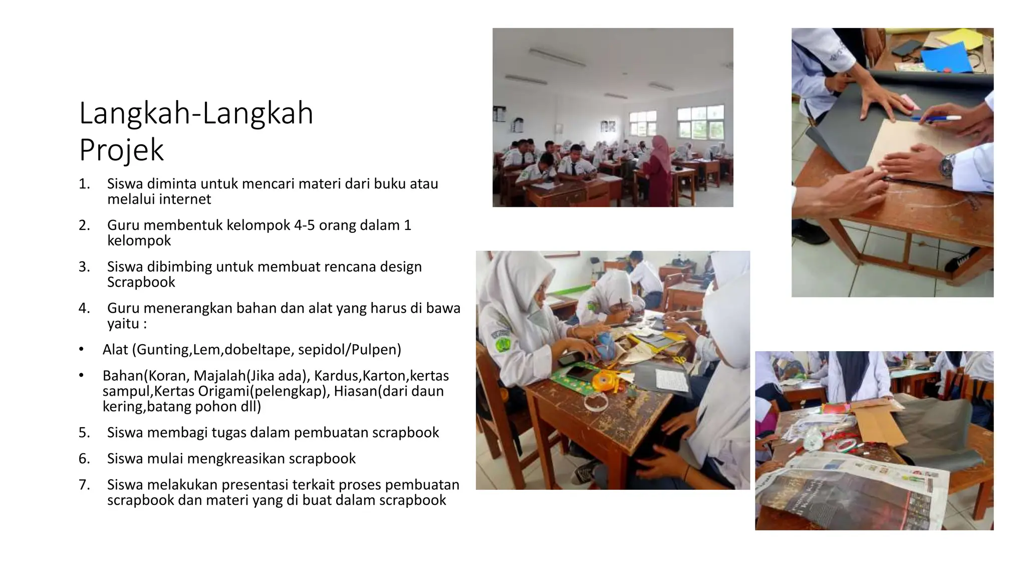 Projek Scrapbook yang di buat di sekolah | PPT