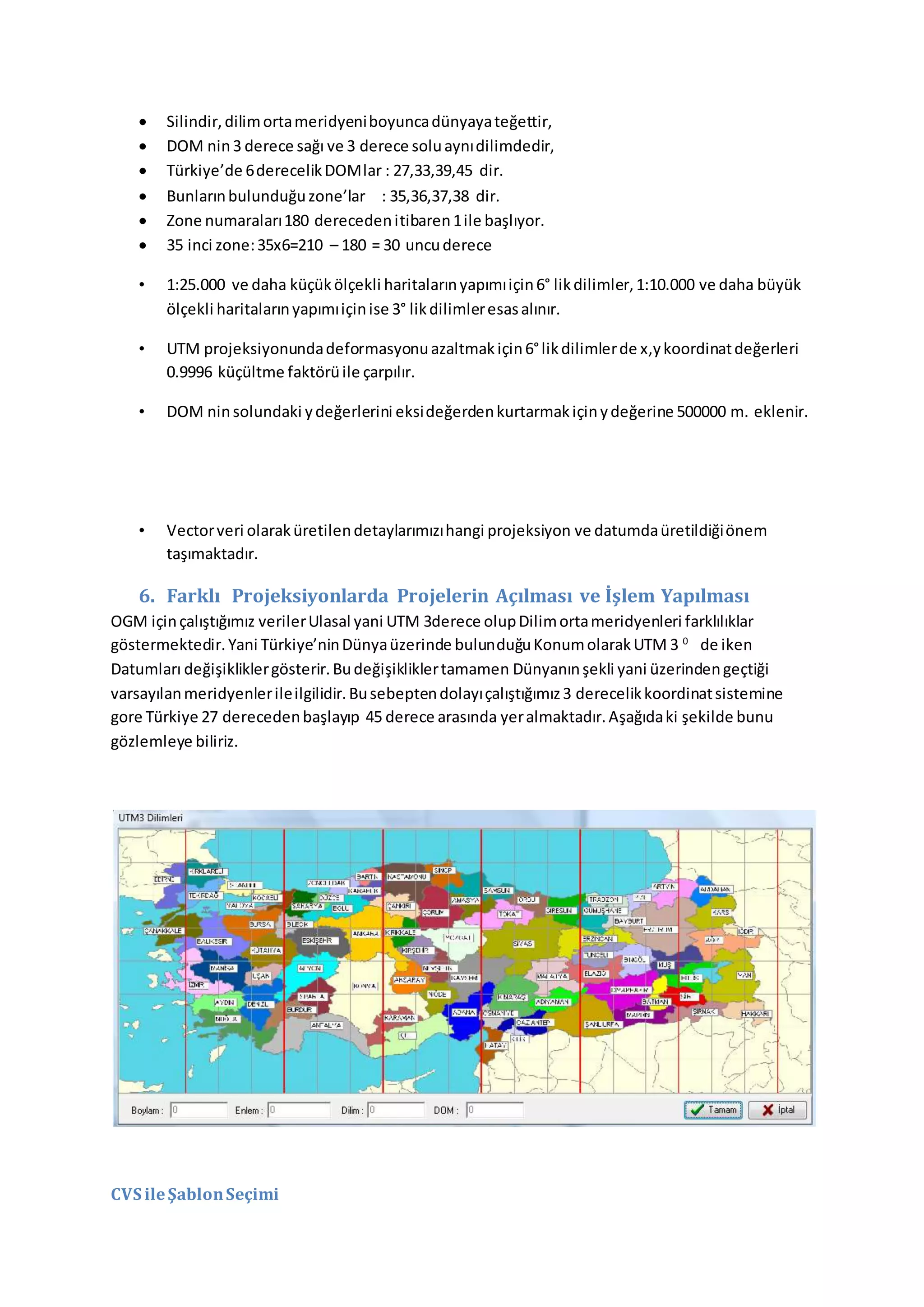 Netcad de Projeksiyon ve Dönüşümleri | DOCX