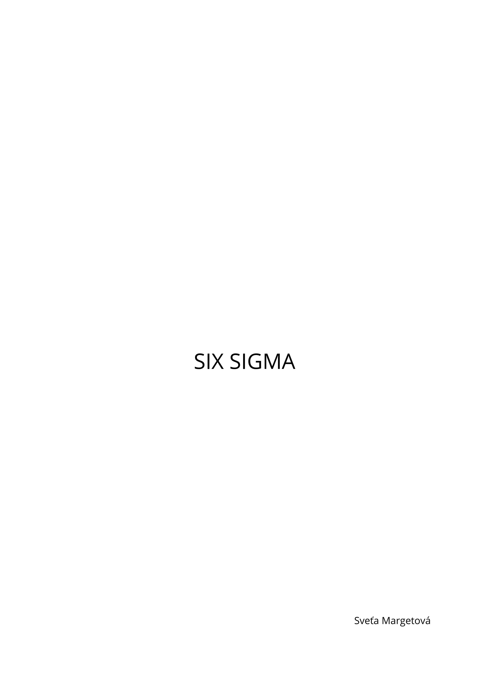 Six sigma | PDF