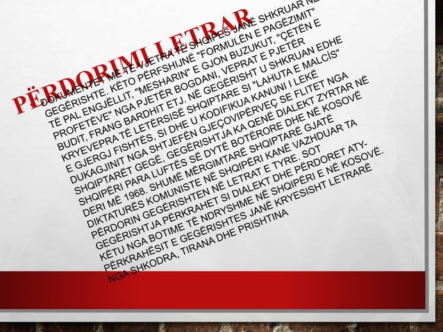 Dialektet dhe Nendialektet e Gjuhes Shqipe | PPTX