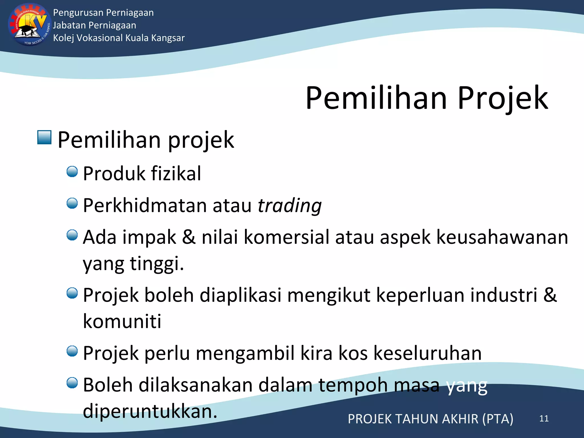 Projek Tahun Akhir (PTA) PPN KVKK | PPT