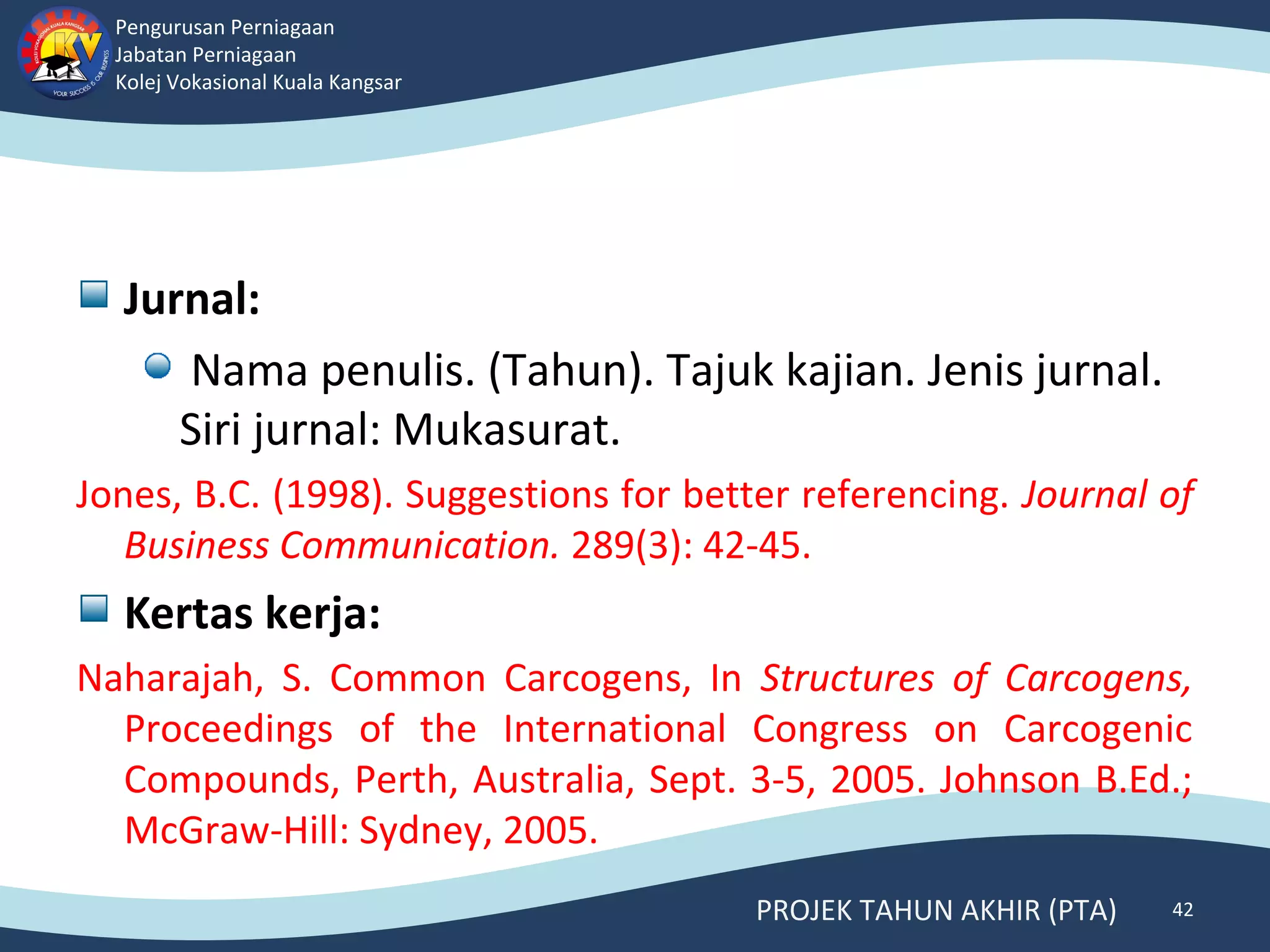 Projek Tahun Akhir (PTA) PPN KVKK | PPT