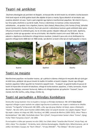 Teatri ne Shqiperi | DOCX