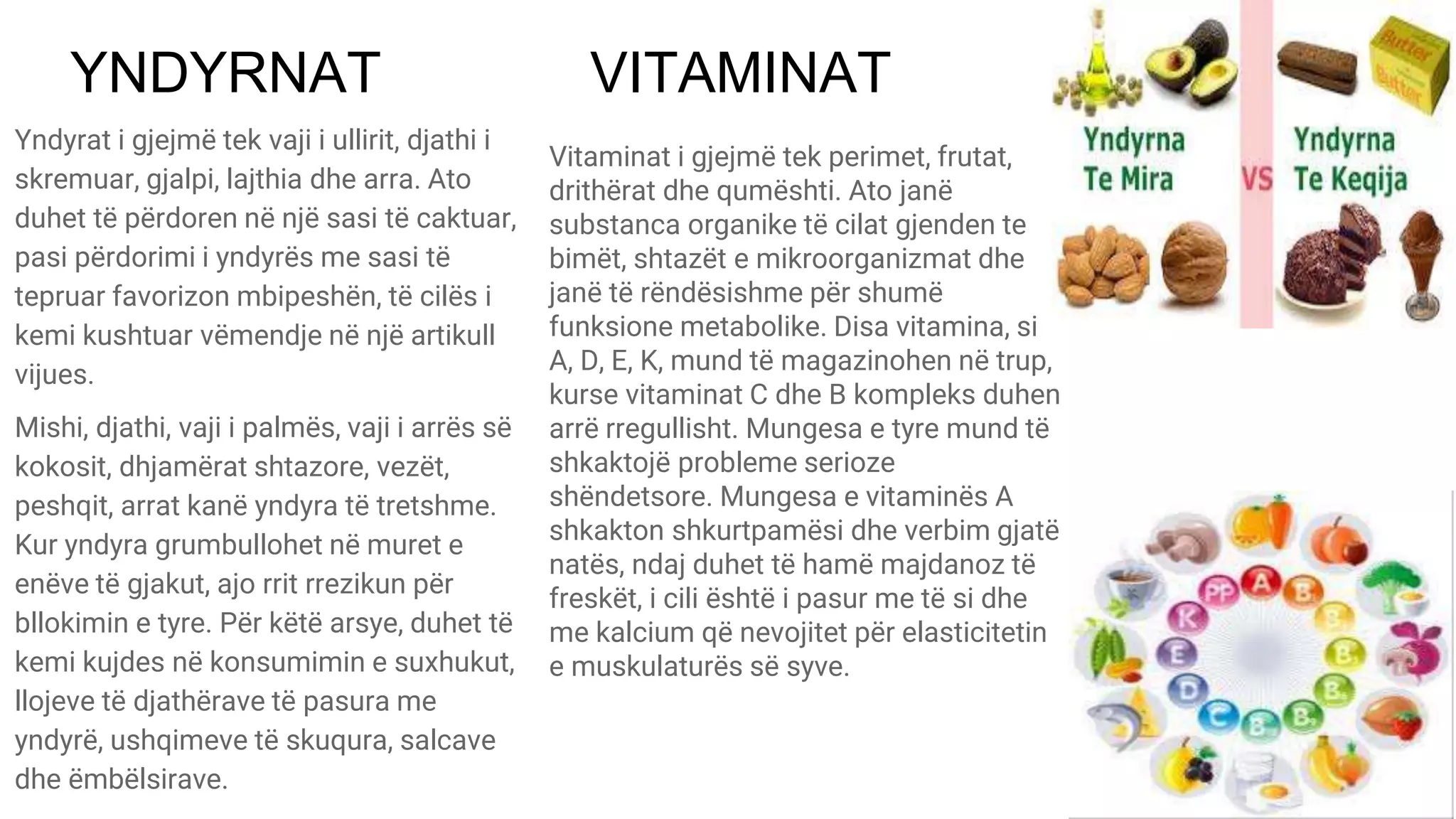 Projekt biologjie:Ushqimi dhe shendeti. | PPTX