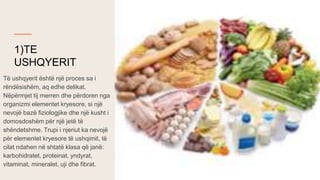 Projekt biologjie:Ushqimi dhe shendeti. | PPTX