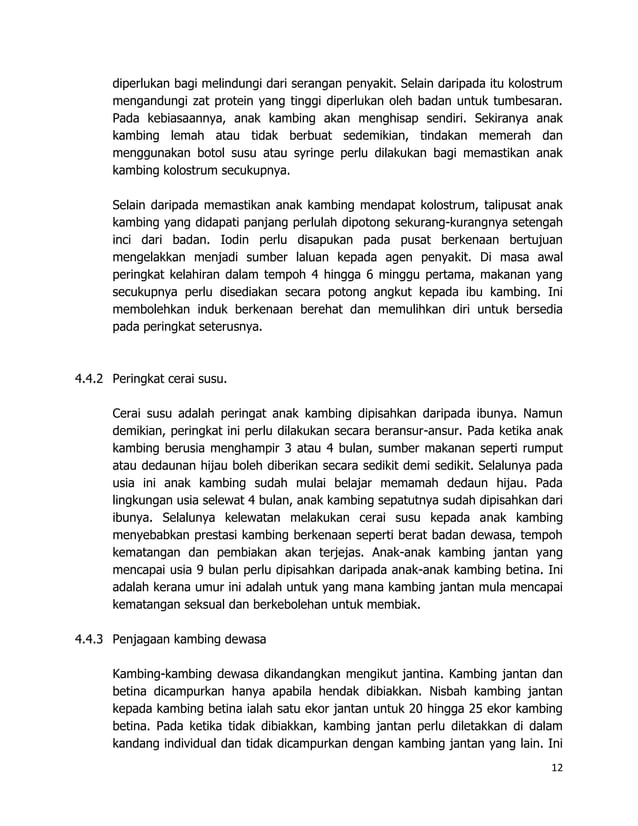 Projek ternakan kambing jbtn veterinar | PDF