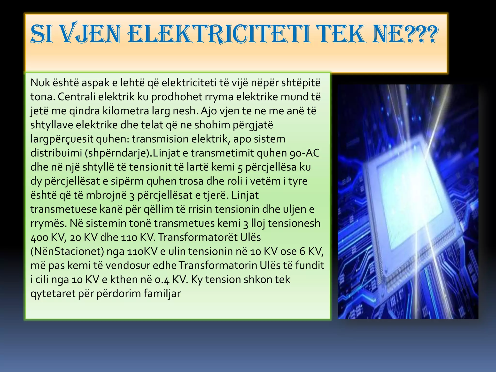 DUKURITE ELEKTRIKE,PERDORIMI I TYRE NE MJEKESI | PPTX