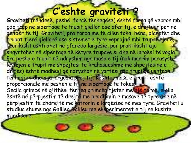 Graviteti Demonstrimi I Forces Se Qendres Se Gravitetit