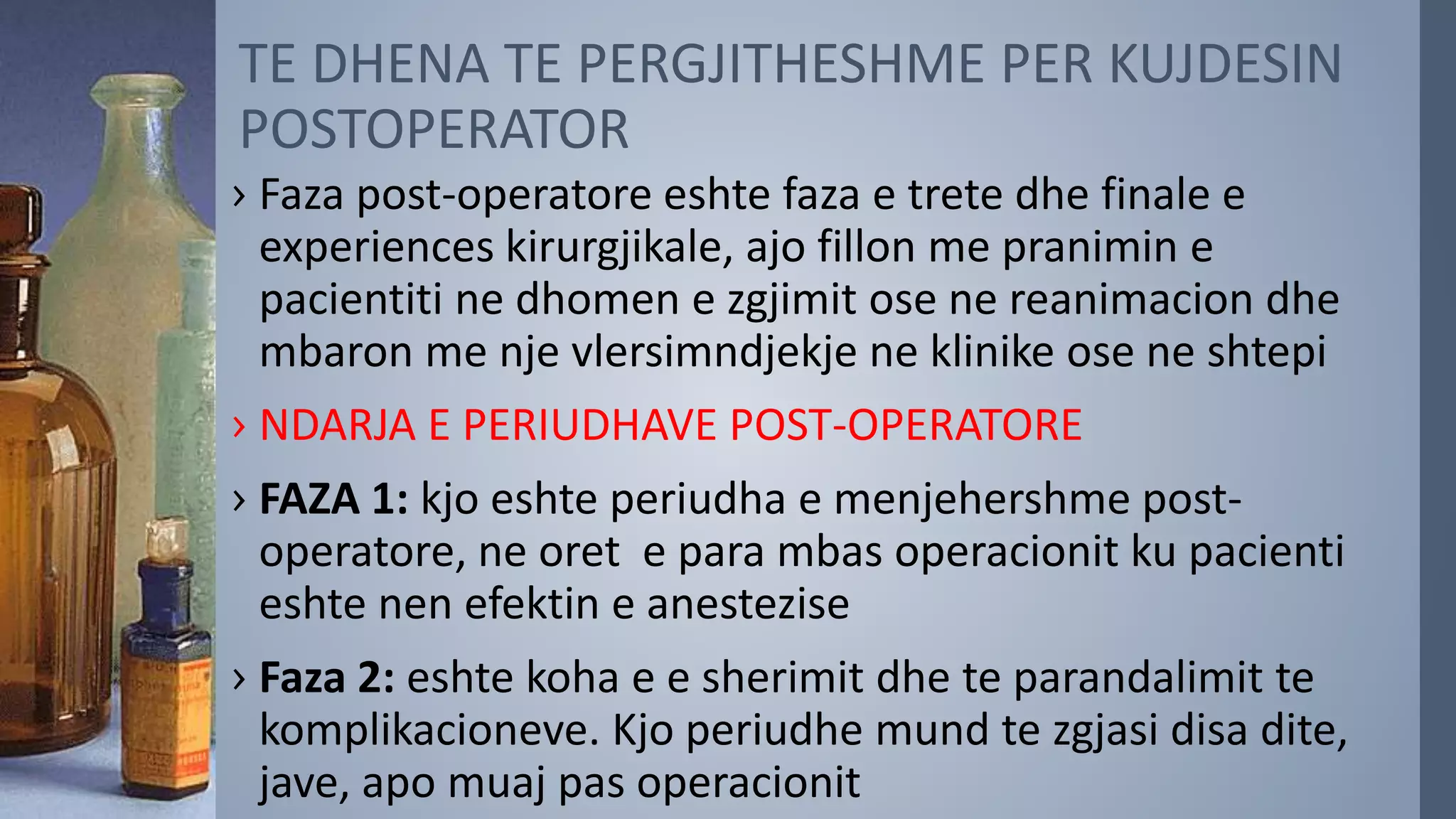 Komplikacionet Postoperatore/Kujdesi Infermieror | PPTX