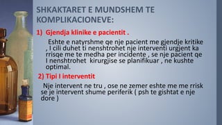 Komplikacionet Postoperatore/Kujdesi Infermieror | PPTX
