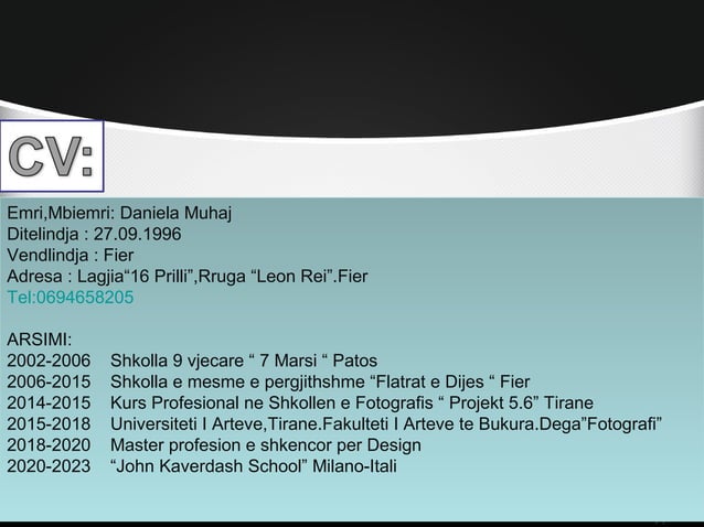 Projekti edukim per karriere.daniela xia | PPT