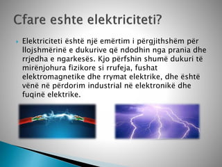 Matja e energjise elektrike ne pajisje te ndryshme | PPTX