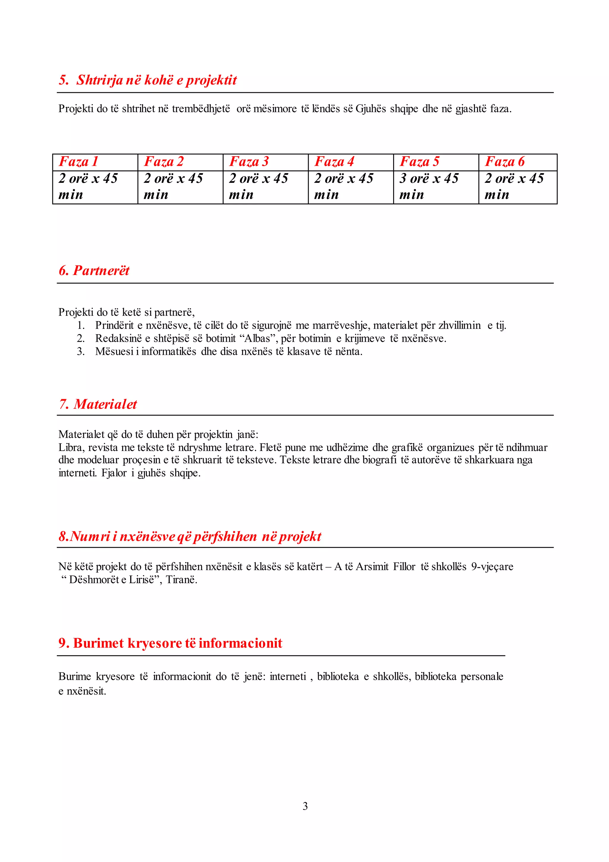 Projekt kurrikular | DOCX