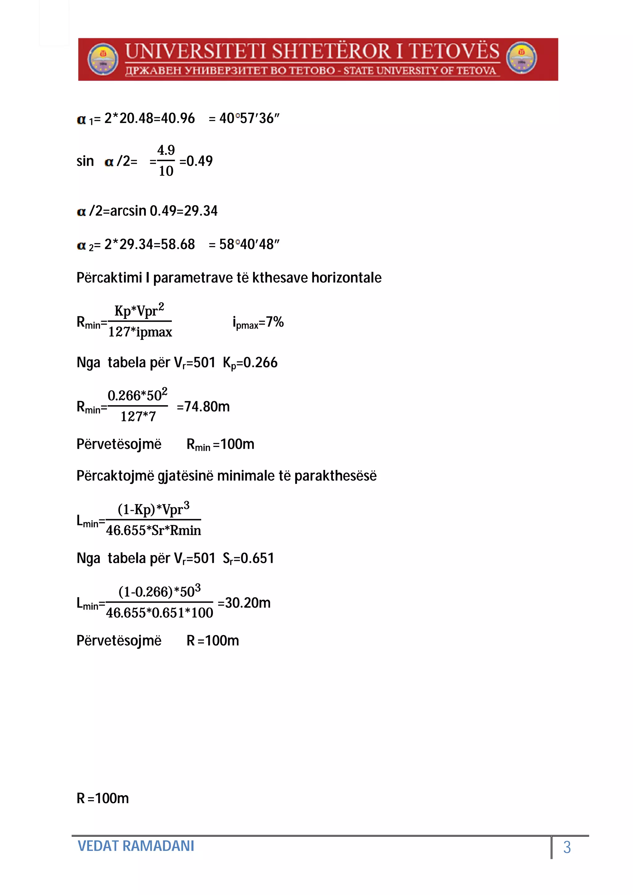 Projektim rruge definitive | PDF