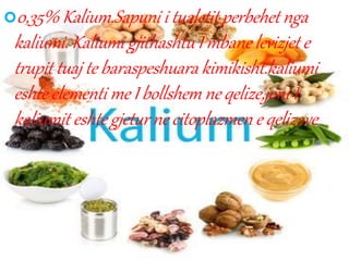 Projekt kimi roli i elementeve kimik ne organizmin e njeriut | PPTX