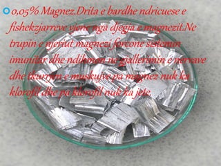 Projekt kimi roli i elementeve kimik ne organizmin e njeriut | PPTX