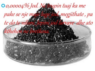 Projekt kimi roli i elementeve kimik ne organizmin e njeriut | PPTX