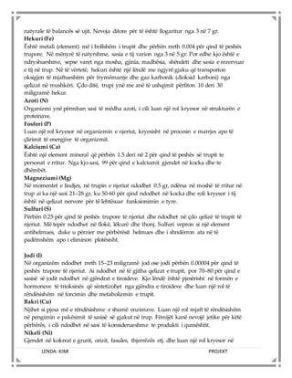 Elementet kimike | DOCX