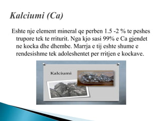 Roli i elementeve kimikë në jetën e njeriut | PPTX