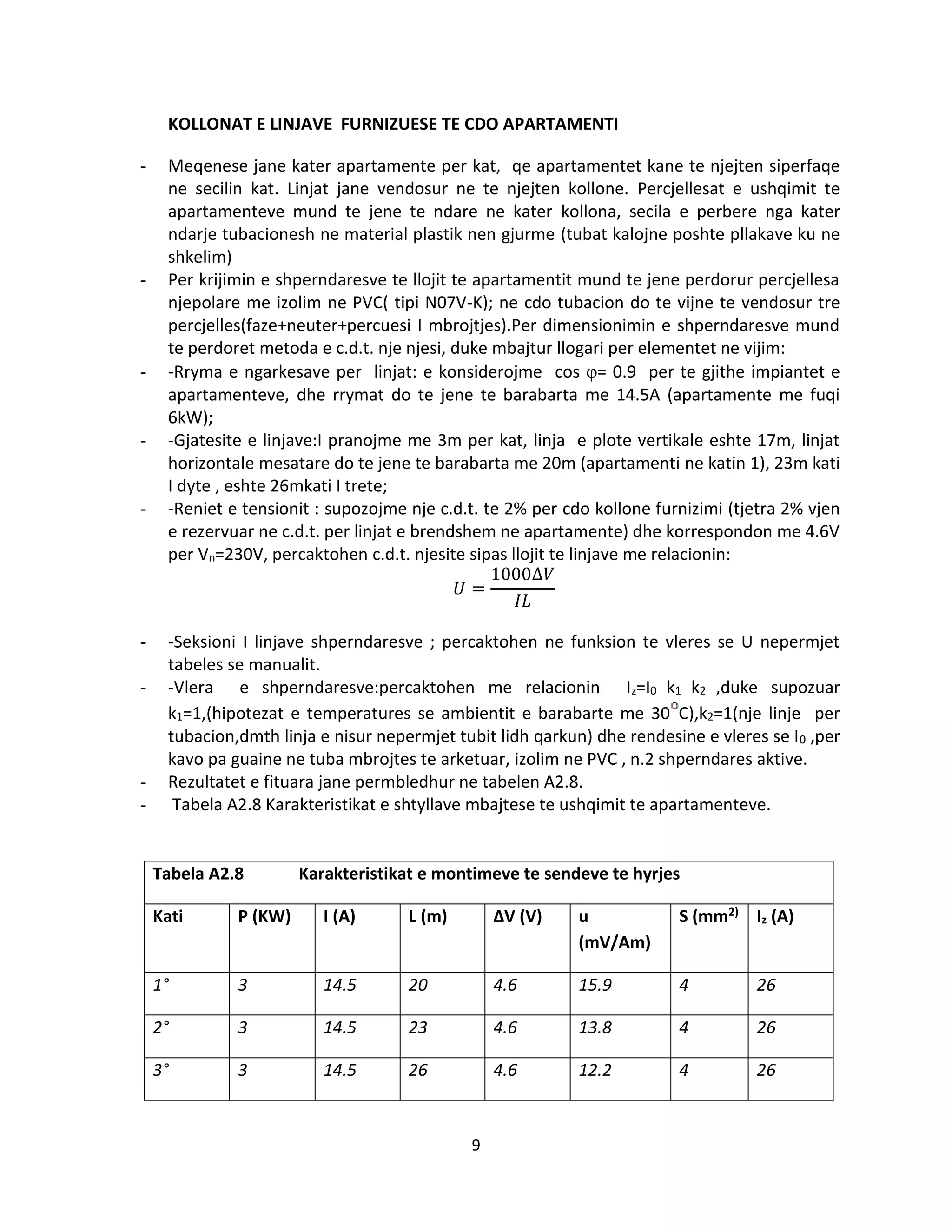 Projekt Kursi - Furnizimi me energji elektrike e nje godine banimi | DOCX