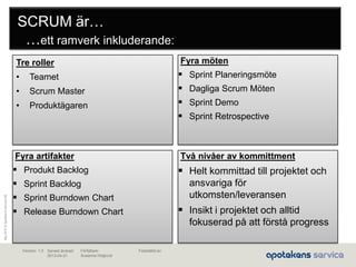 Projektledarrollen vs scrum master rollen | PPTX