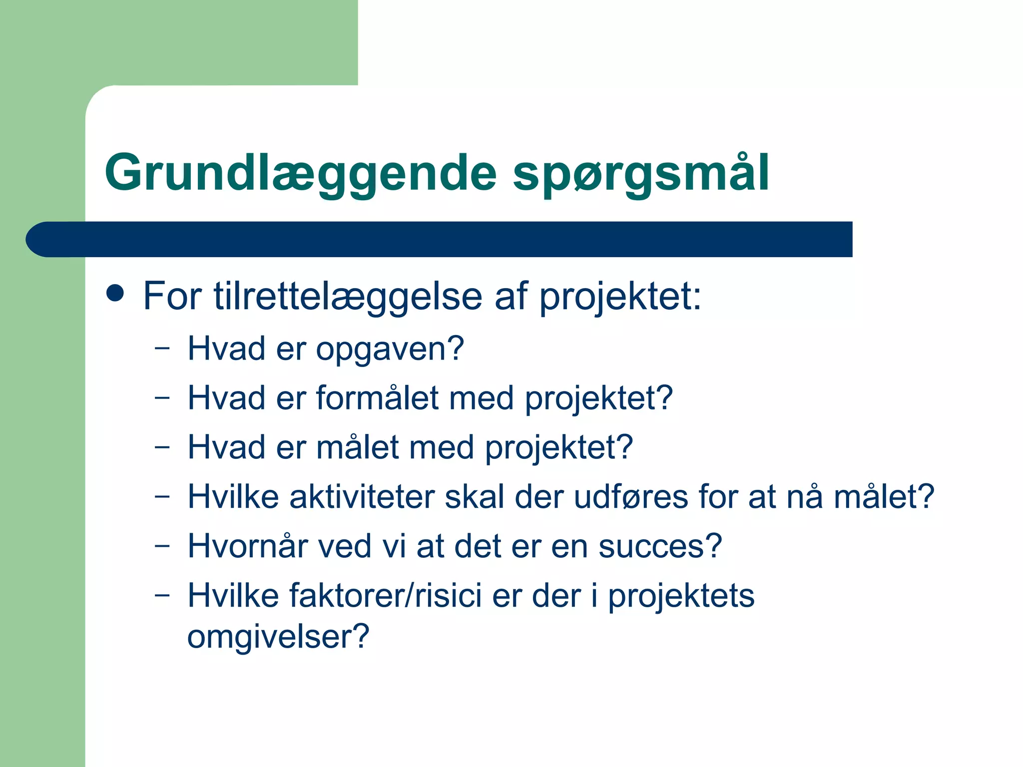 Projektledelse 1 | PPT