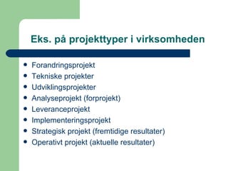 Projektledelse 1 | PPT