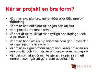 Snabbkurs i projektledning | PPTX