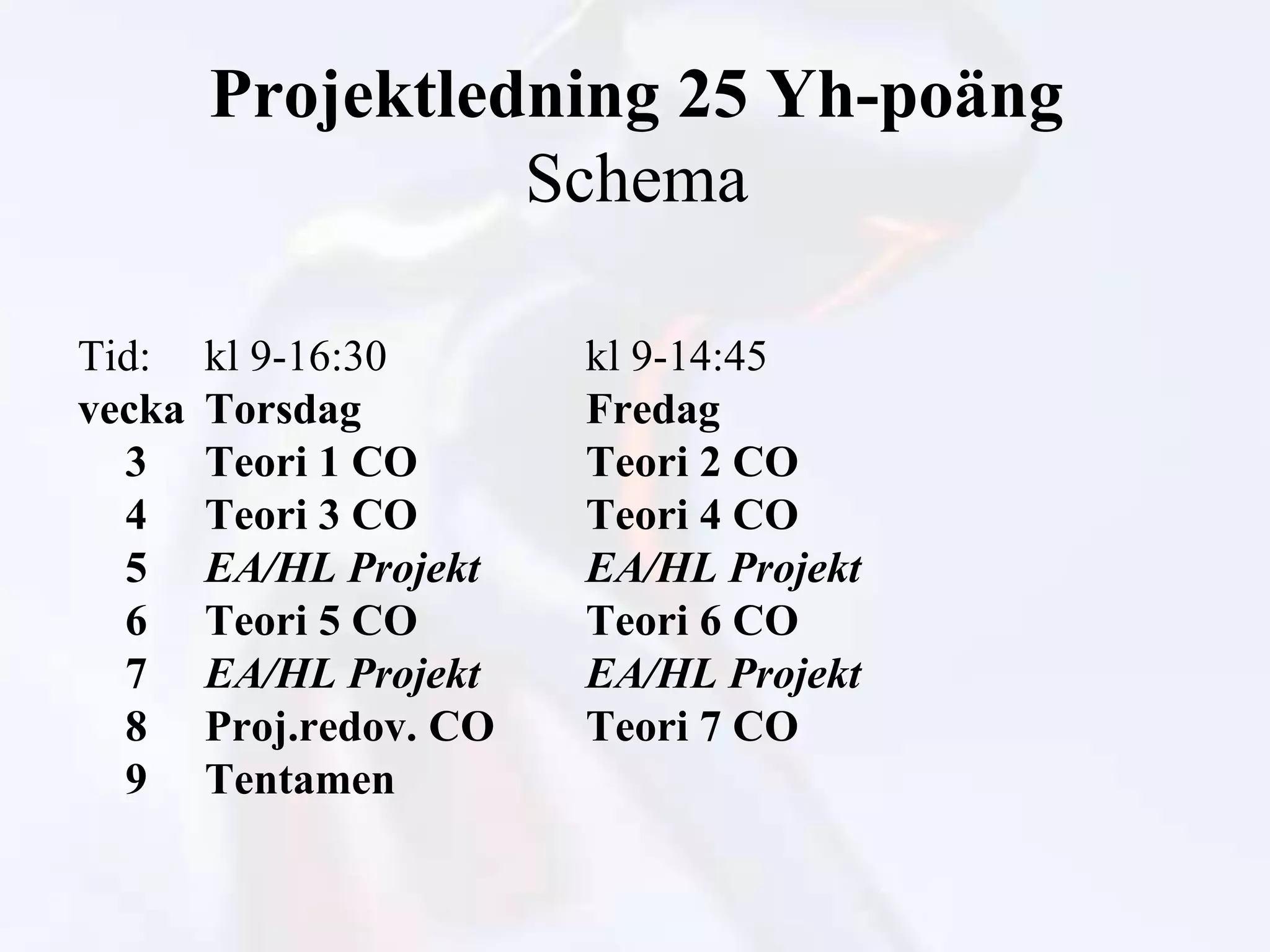 Projektledning intro teori 1 | PPTX