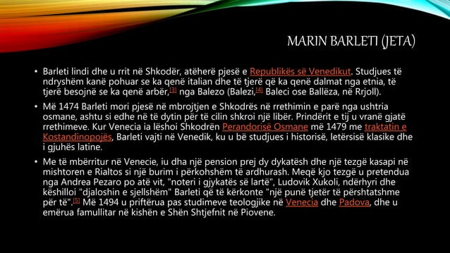 Projekt letersi Humanistet shqipetar | PPT