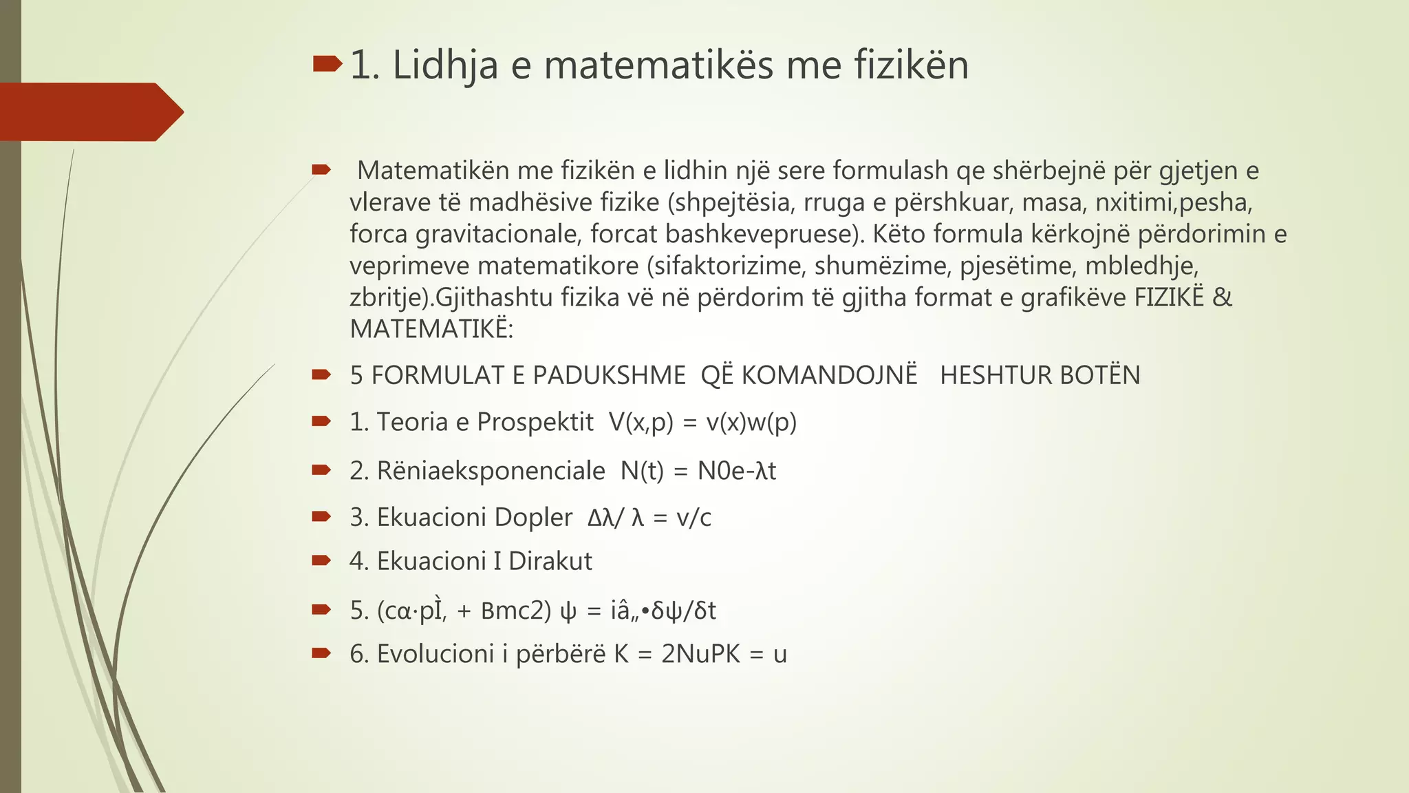 Lidhja e matematikes me lendet e tjera | PPTX