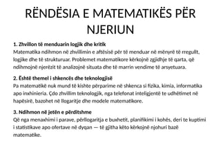 Projekt matematika dhe ne projeket shkolle | PPT