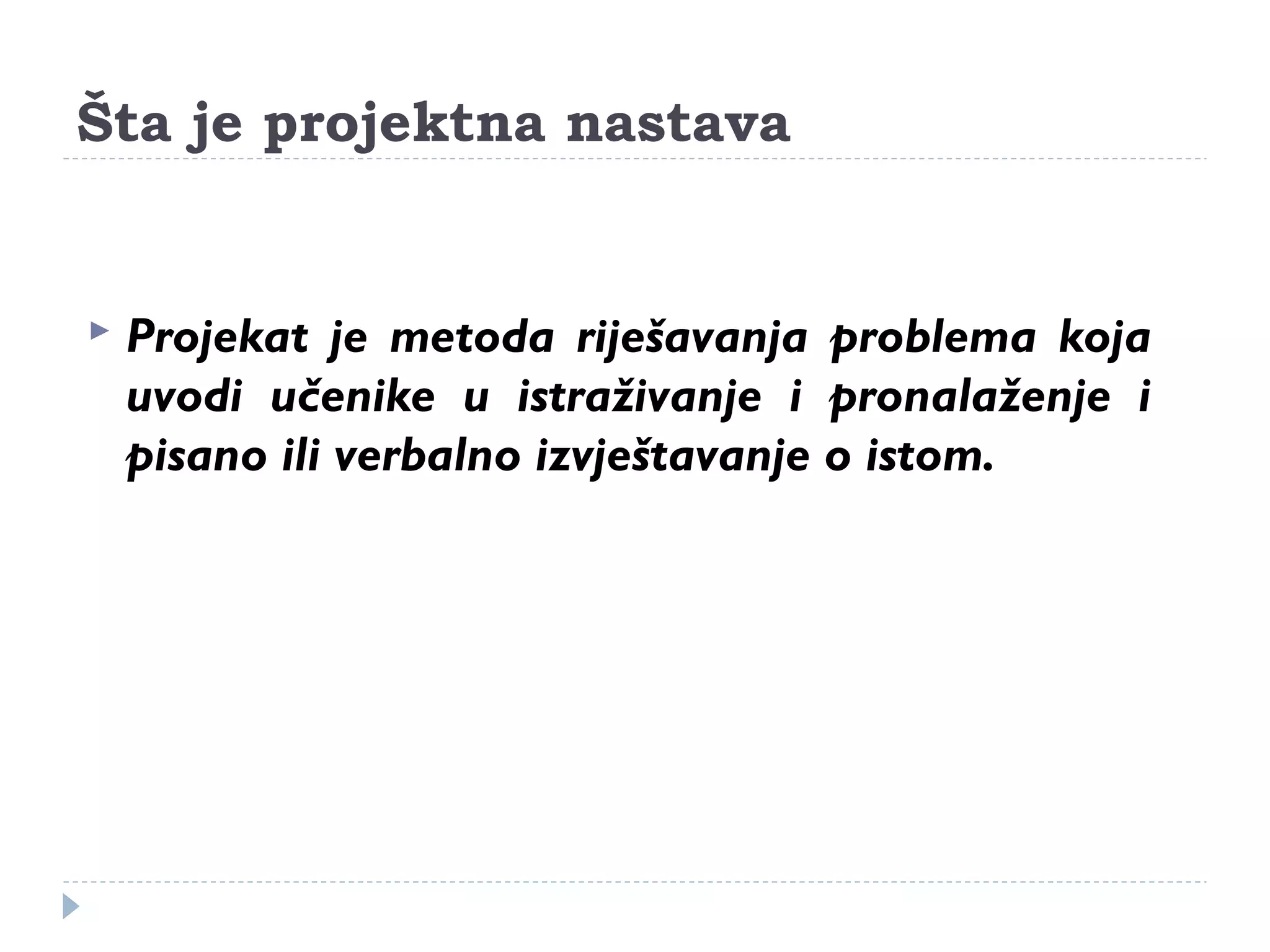Projektna nastava | PPT