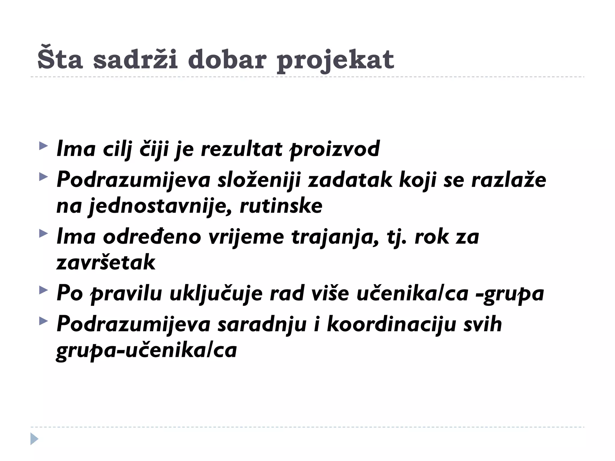 Projektna nastava | PPT
