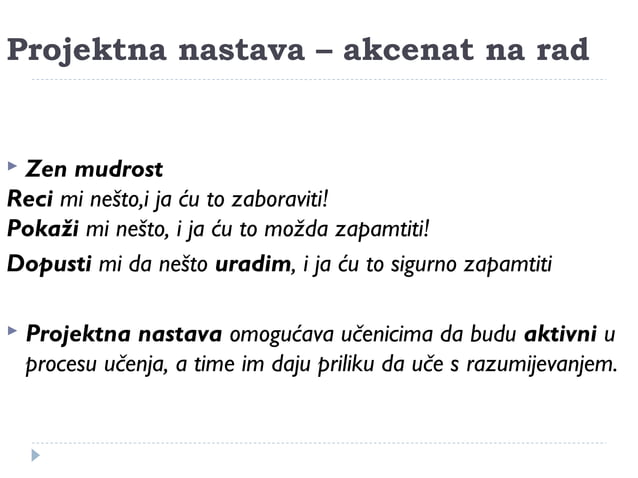 Projektna nastava | PPT