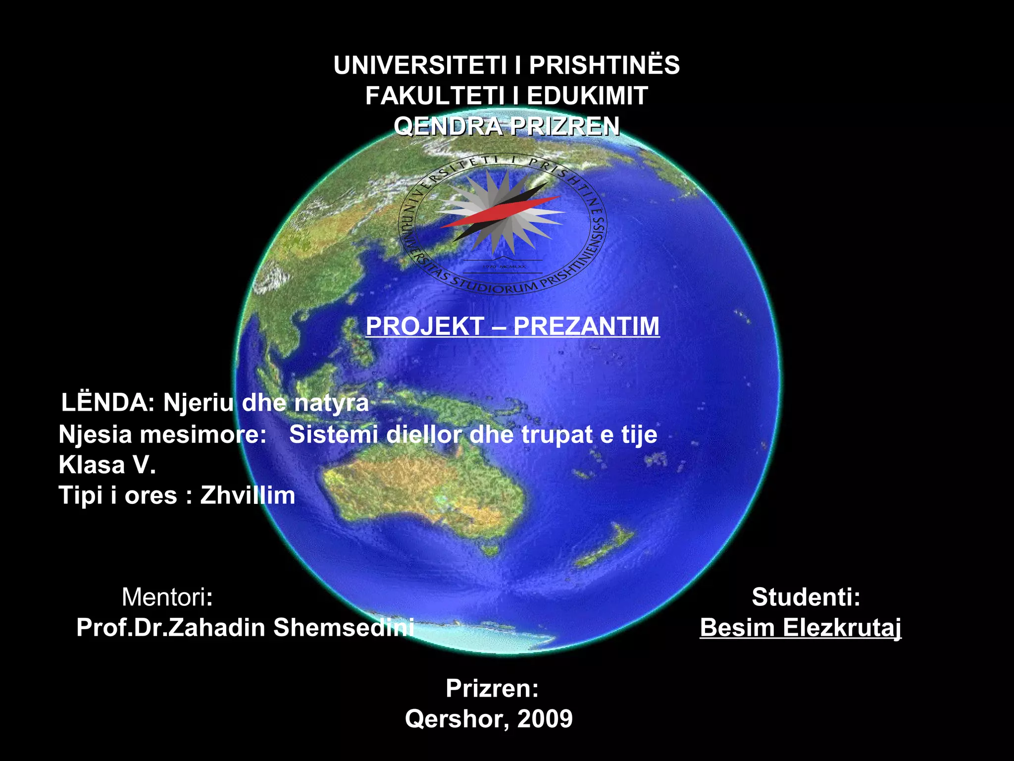 Projekt prezentimi i beses | PPT