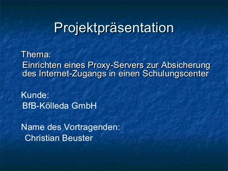 Projektpräsentation