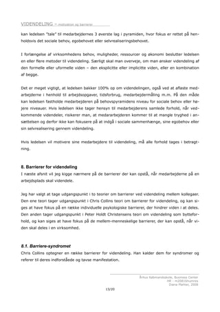 Videndeling - motivation og barrierer | PDF | Free Download