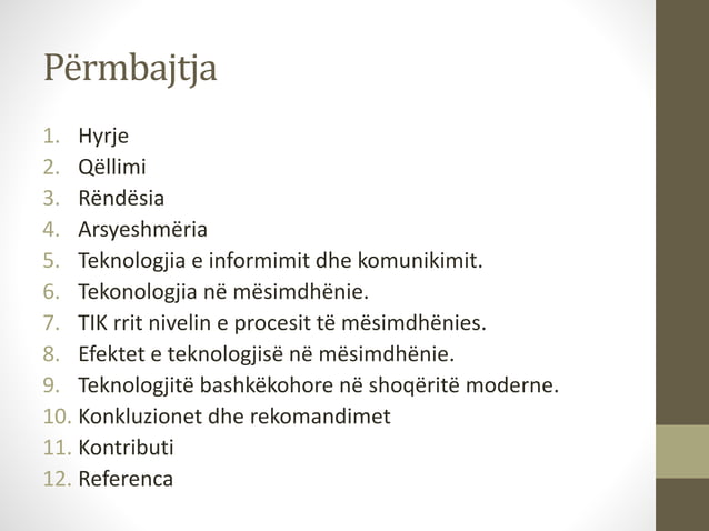 Përdorimi i teknologjisë në mësimdhënien e nivelit fillor | PPTX