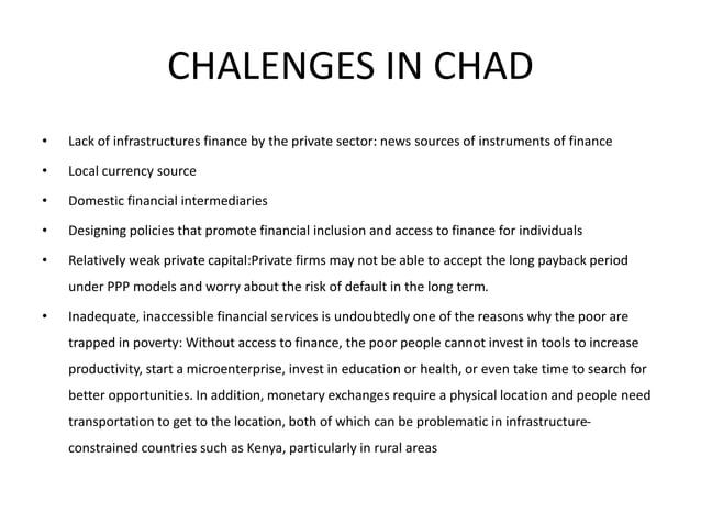 FINANCING FOR DEVELOPMENT IN CHAD | PPT