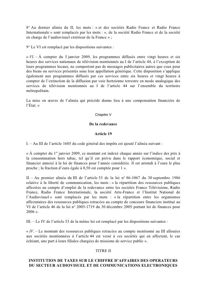 Projet De Loi Réforme Audiovisuelle