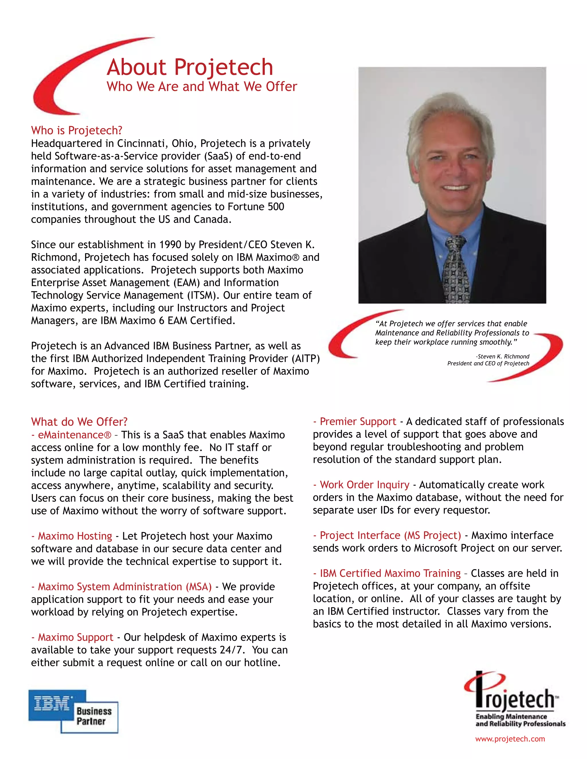 Projetech Intro Slick Sheet | PDF