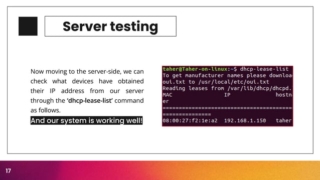 Configuring a DHCP Server | PPT