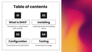 Configuring a DHCP Server | PDF