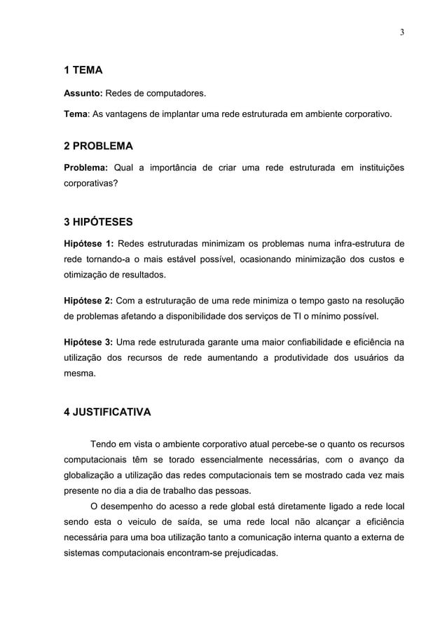 Projeto de pesquisa exemplo | PDF