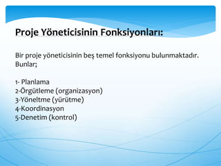 Proje Yöneticisi, project manager, project management | PPTX