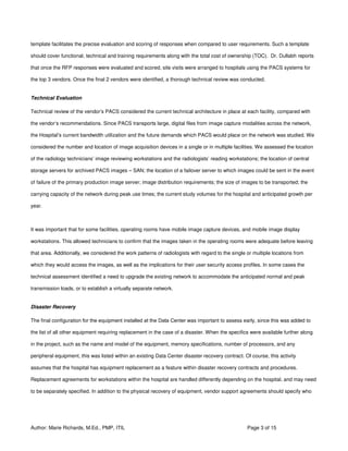 Project Management Applied to PACS Implementations | PDF