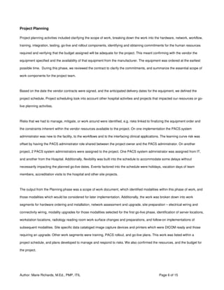 Project Management Applied to PACS Implementations | PDF